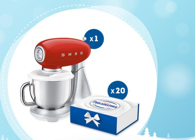 Спечелете планетарен миксер Smeg и 20 подаръчни кутии Philadelphia Всички Игри